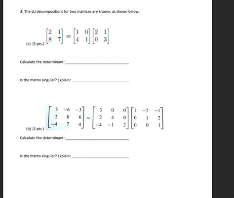 Solved 3 Pts 2187 1041 2103 Calculate The Determinantis