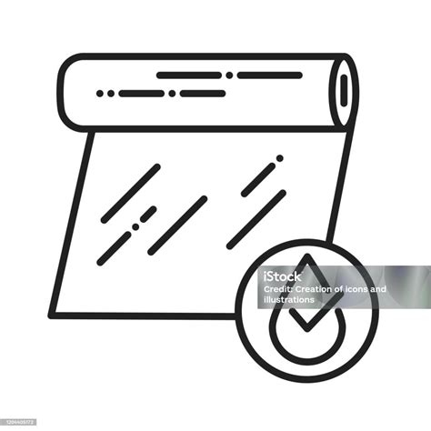 투명 방수 필름 블랙 라인 아이콘입니다 발 수 코팅 재료 개념 웹 페이지 모바일 앱 프로모션에 대한 픽토그램 Ui Ux Gui 디자인 요소입니다 0명에 대한 스톡 벡터 아트