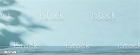 그림자가 있는 빈 장면 파란색 배경입니다 제품 화장품 프리젠 테이션에 대 한 템플릿입니다 자연 모형 빈 복사 공간이 있는 배경 디스플레이 쇼케이스 3d 렌더링 아름다움에