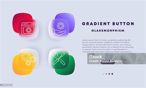 설정 아이콘 설정 기어 웹사이트 튜닝 손 제안서 메커니즘 구성 드라이버 렌치 도구 그라디언트 버튼 조정 최적화 Glassmorphism 스타일 강철에 대한 스톡 벡터 아트