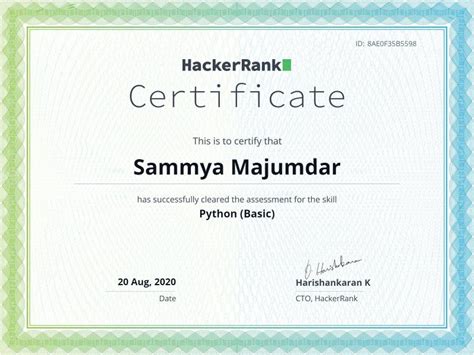 Hackerrank Python3 Codingchallenge Sammya Majumdar