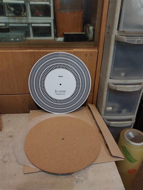 미사용 엘본 스트로브디스크와 코르크 매트턴테이블 헬로마켓