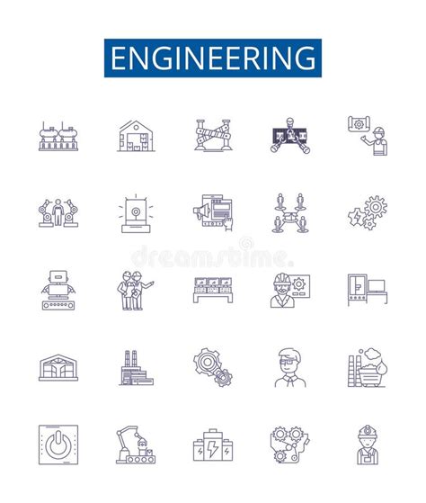 Engineering Line Icons Signs Set Design Collection Of Engineering