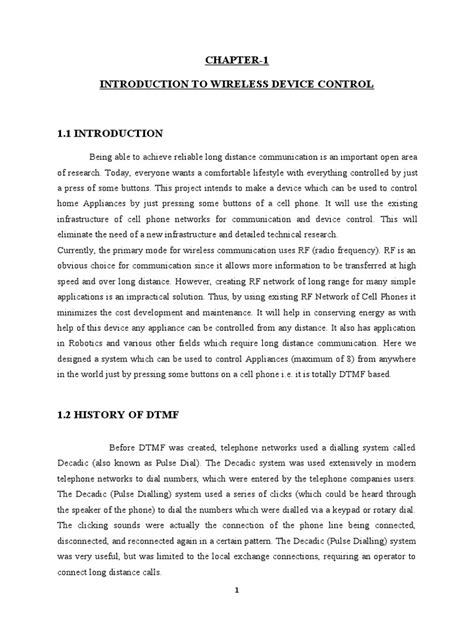 wireless device control using dtmf pdf relay microcontroller