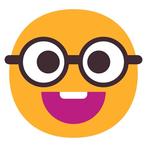 Nerd Face Flat Icon Fluentui Emoji Flat Iconpack Microsoft