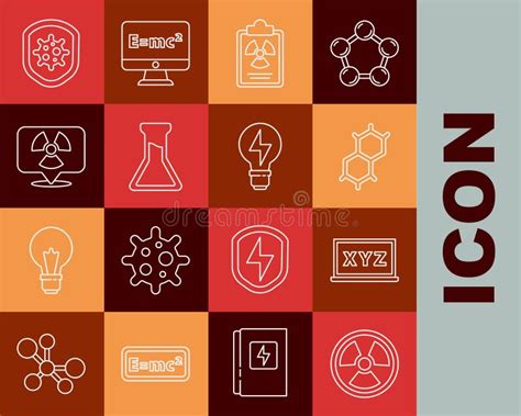 Set Line Radioactive Xyz Coordinate System Chemical Formula Radiation Warning Document Test