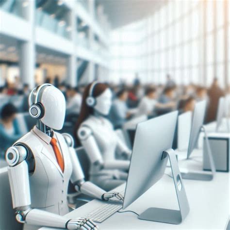 Customer Service And Automated Response Background Image Using Artificial Intelligence Premium