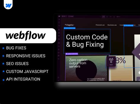 your bug fixed and api integration in webflow website upwork