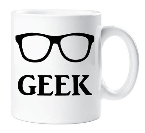 Geek Mug Gift Ceramic Cup Glasses Quote Nerd Genius Clever Etsy