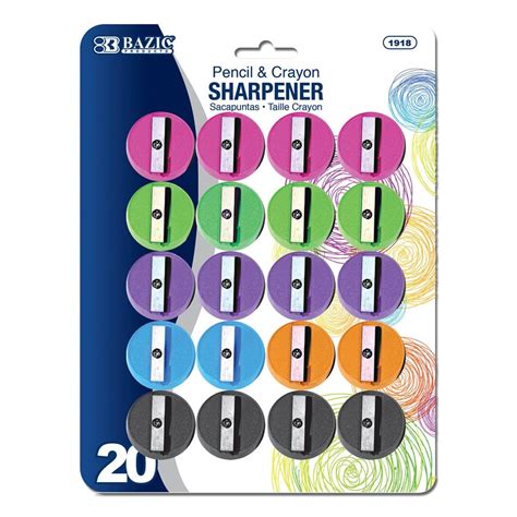 Bazic Round Pencil Sharpener Set Of 20 Theoutfitme