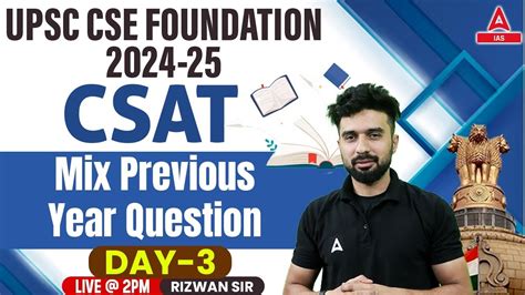 Mix Previous Year Question Reasoning For Csat Upsc Csat Reasoning Classes 2024 By Rizwan Sir