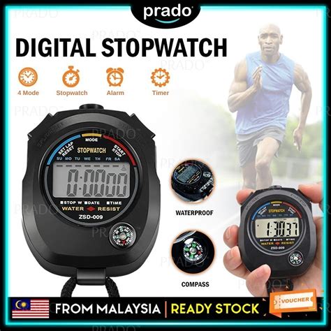 Prado Waterproof Sport Stopwatch Digital Stopwatch Compass Chronograph