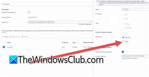 How To Set Static Private Ip Address For Azure Virtual Machine