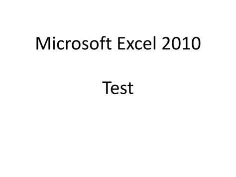 Ppt Microsoft Excel 2010 Powerpoint Presentation Free Download Id
