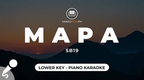 Mapa Sb19 Lower Key Piano Karaoke Youtube