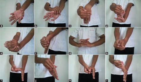 Stretching Exercise In Daily Home Program A Forearm Supination B Download Scientific