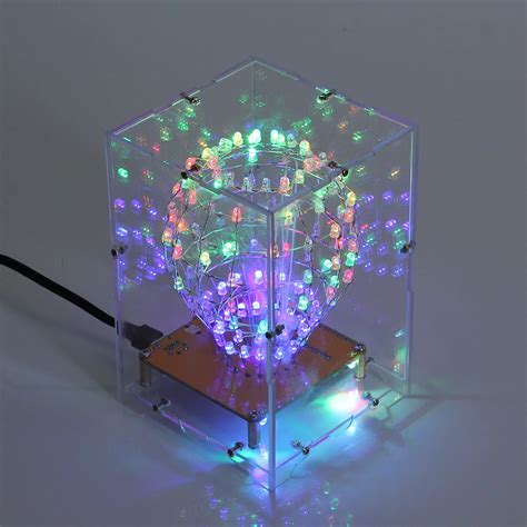 Rgb Colorful Led Cubic Ball Diy Kit Colorful Led Light Cube Cubic Ball With Shell Creative