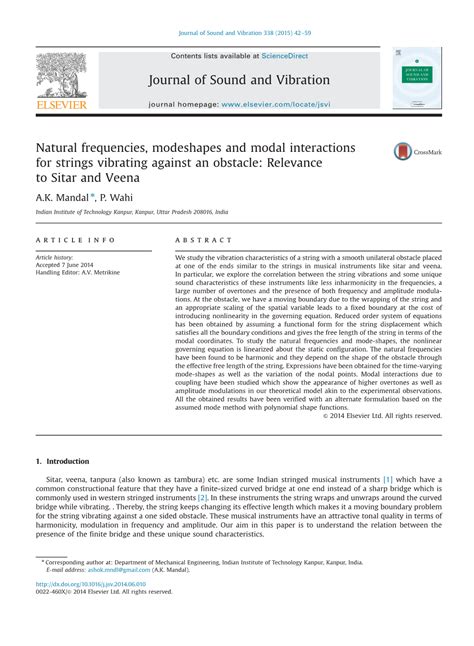 Natural Frequencies Modeshapes And Modal Interactions For Strings