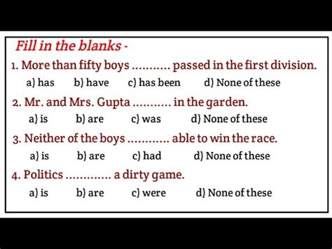 Fill In The Blanks With Correct Form Of Verbs Choose The Correct Form