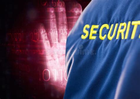 Digital Image Of Security Text With Binary Code Stock Illustration Illustration Of Thumbprint