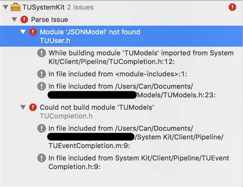 Objective C Module Not Found For Framework Dependency In Xcode