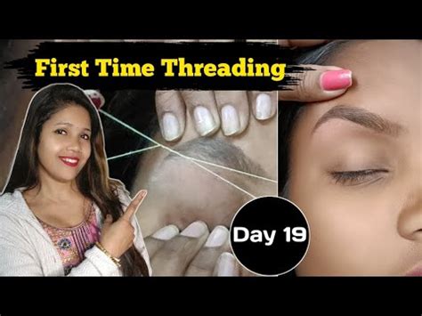 Girl First Time Eyebrow Threading How To Do A Eyebrow Threading YouTube
