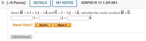 Solved Given Vec M 6hat I 6hat J 2hat K And Chegg Com