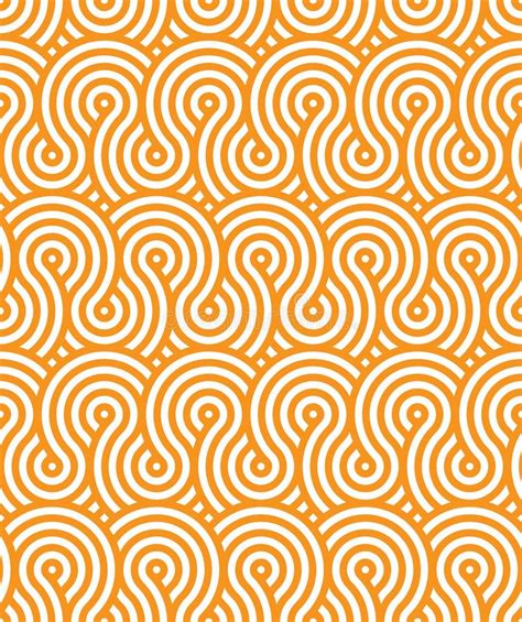 Seamless Geometric Pattern With Concentric Circles On A White Background Retro Style Vector