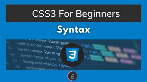 Css3 Class 3 Syntax Youtube