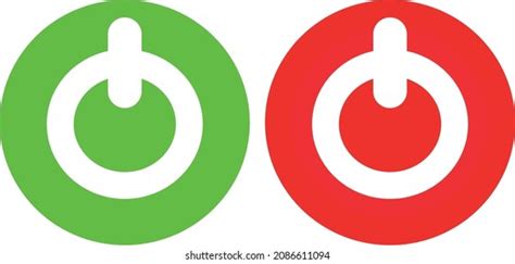 On Off Toggle Buttons Green Red Stock Vector Royalty Free Shutterstock