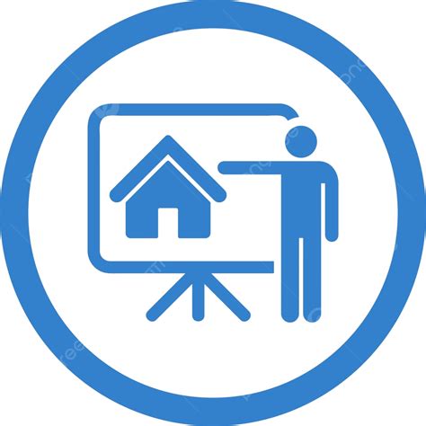 Realtor Flat Cobalt Color Rounded Vector Icon Analysis Company Concept Vector Analysis Company