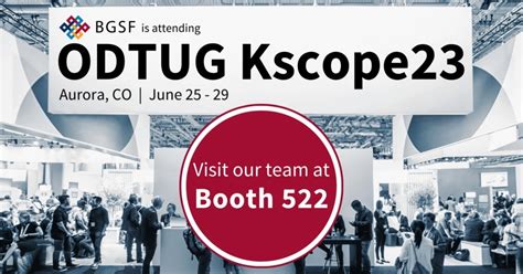 Smart Resources On Linkedin Join Our Bgsf Team At Odtug Kscope23