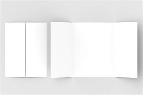 더블 게이트 배 수직 소책자에 격리 된 부드러운 회색 배경까지 조롱 3d 설명입니다 0명에 대한 스톡 사진 및 기타 이미지 0명 3단 브로슈어 게이트 Istock