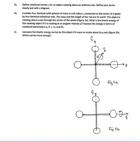 Solved 3a Define Rotational Inertia I For An Object