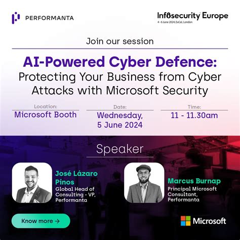 José Lázaro Pinos On Linkedin Infoseceurope Cybersecurity Aipowereddefense Microsoftsecurity…