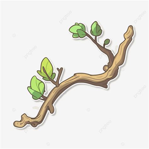 Simple Cartoon Tree Branch Vector Clipart Tree Clipart Cartoon