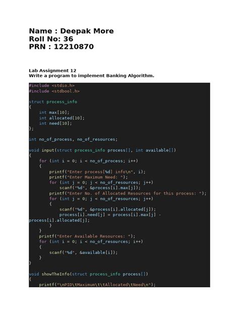 Os Assignment 12 Pdf Computer Programming Software Engineering