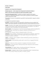 SCM Module Study Guide SCM MODULE Study Packet Module Intro To Supply Chain