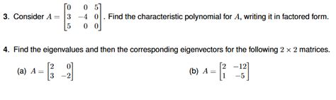 Solved 3 Consider Aleft Begin Array Rrr 0 And 0 And 5