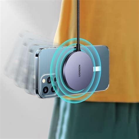 UGREEN 15W Magnetische Draadloze MagSafe Oplader Grijs Gsmpunt