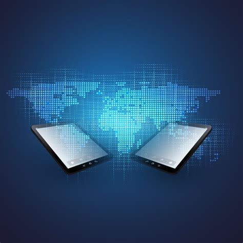 Digital Network Connections Technology Background Cloud Computing Design Concept With Spotted