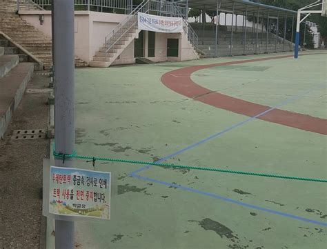 학교운동장 중금속 우레탄트랙 속수무책인 교육청
