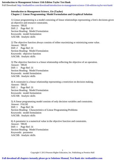 Pdf Introduction To Management Science Chapter 2 Linear Dokumentips