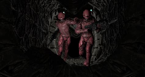 Corridor Props Type Giger Alien Xenomworld 3d Render By Jibicoco