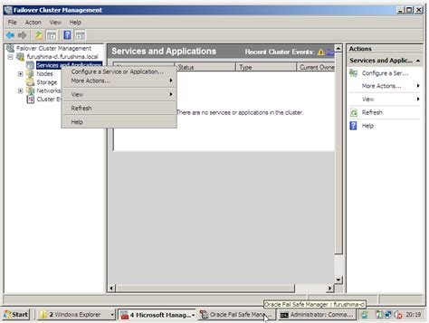 Oracle Database Em High Availability Usando Microsoft Windows Clusters Server Mscs E Oracle