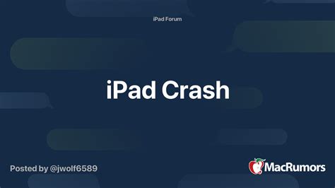 Ipad Crash Macrumors Forums
