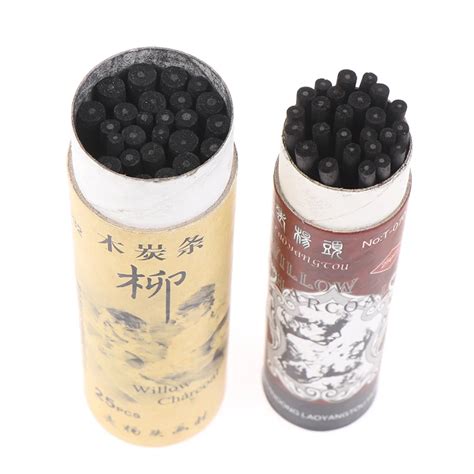 스케치 드로잉 버드 나무 숯 연필 페인팅 디자인 숯 스트립 스케치 펜 미술 용품 전문 학생 25 개