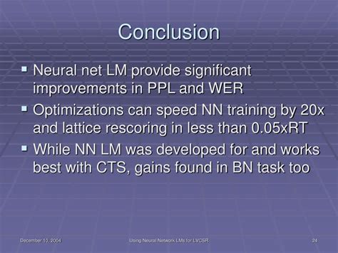 Ppt Using Neural Network Language Models For Lvcsr Powerpoint Presentation Id5345166