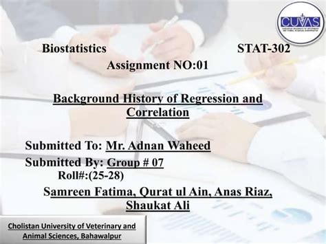 Biostatistics Regression And Correlation Pptx