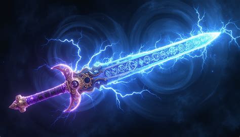 Free Dimensional Energy Blade Image Sword Electric Lightning Download At Stockcake